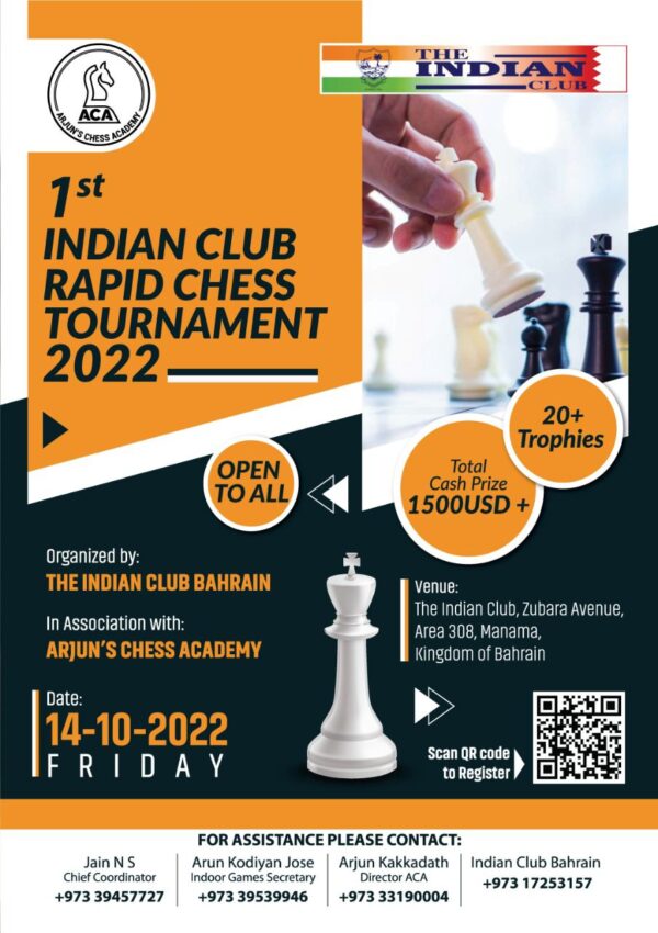 The Indian Club launching first ever epic Rapid Chess tournament. - The WFY